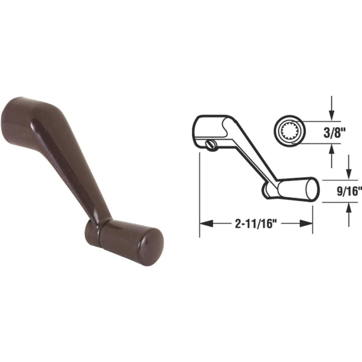 Prime-Line 3/8 In. Bronze Die-Cast Casement Window Crank Handle ...