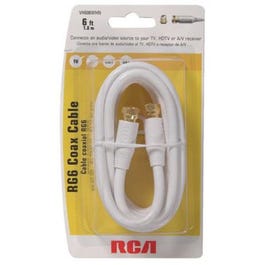 6-Ft. White RG6 Coaxial Cable With "F" Connectors - Steubenville, OH ...